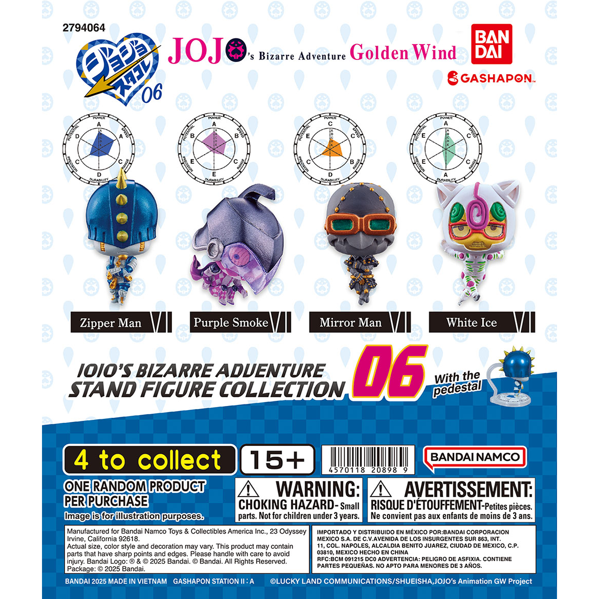 JOJO’S BIZARRE ADVENTURE STAND FIGURE COLLECTION 06 | NEW | Gashapon US ...